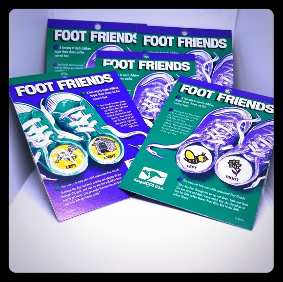 Foot Friends | Shoes | 5 Pack Education Kids Shoe Stickers Left Right ...